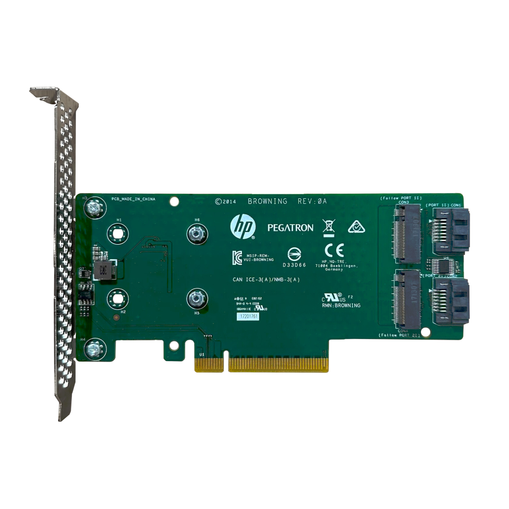 HP 759505-001 Dual SATA M.2 Drive PCIe Riser Card | eBay